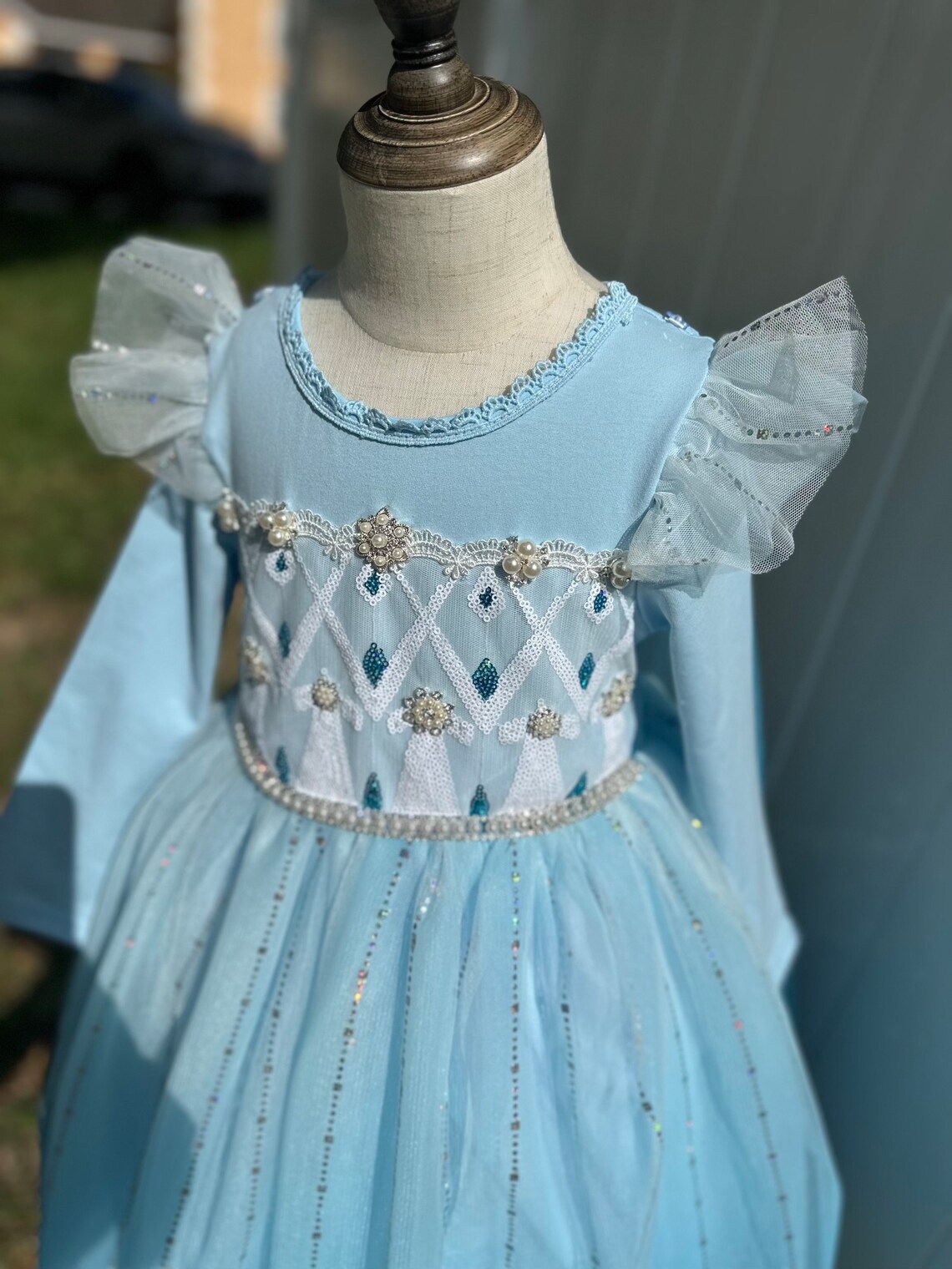 Magical Blue Ice Queen Dress With Detachable Cape - Etsy