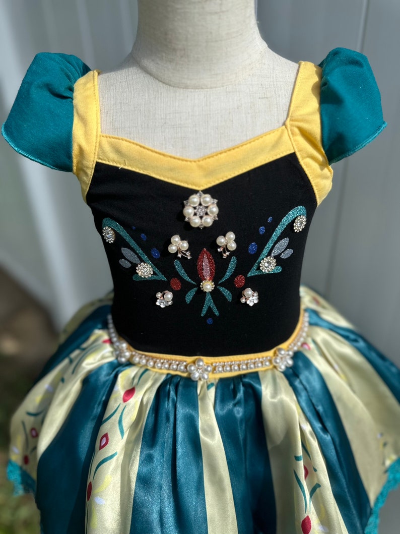 Regal Teal and Gold Anna Inspired Princess Tutu Dress - Etsy