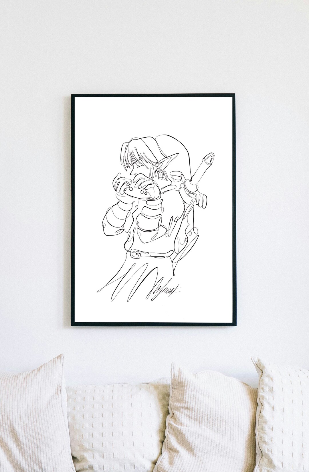 Zelda Line Work Digital Print - Etsy