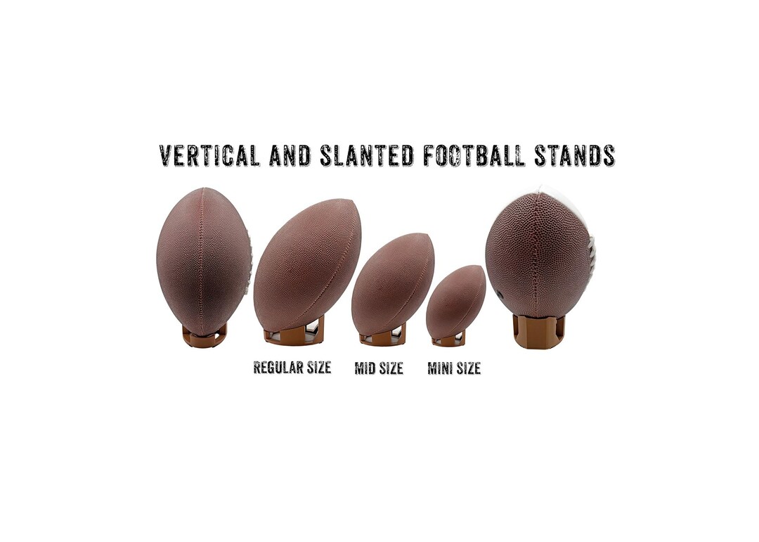 Football Display Stand – Slanted or Vertical Base for Full, Mid, and ...