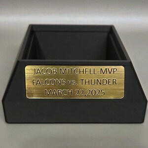 Baseball Display Stand With Acrylic Box – Custom Bronze Plaque – 3D ...