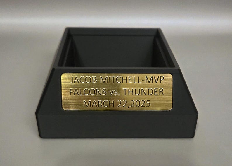 Baseball Display Stand With Acrylic Box – Custom Bronze Plaque – 3D ...