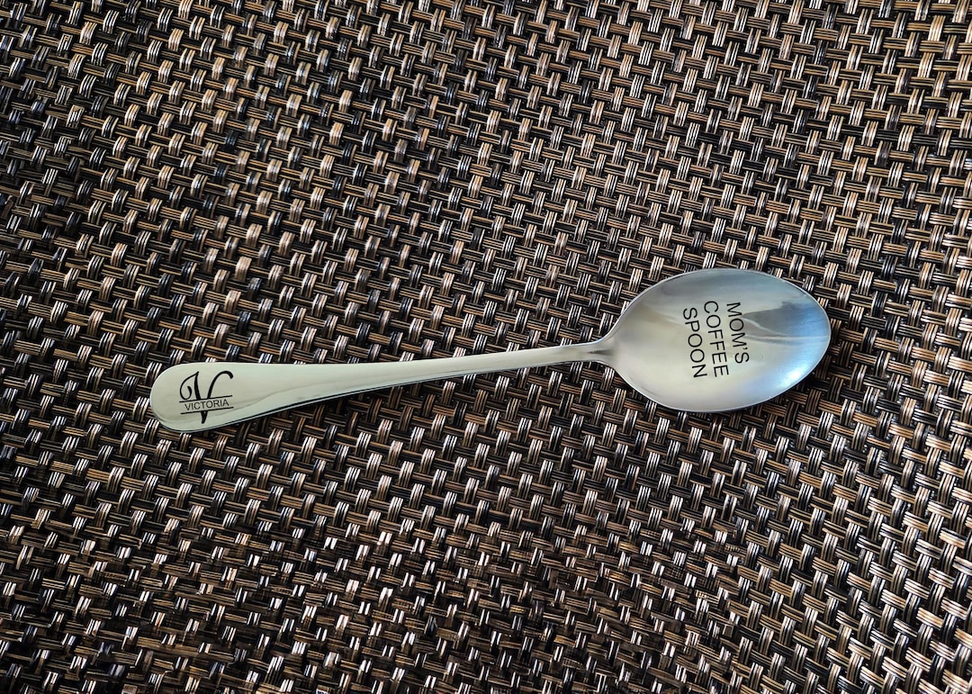 Personalized Coffee Spoon: Engraved Stainless Steel Teaspoon - Etsy