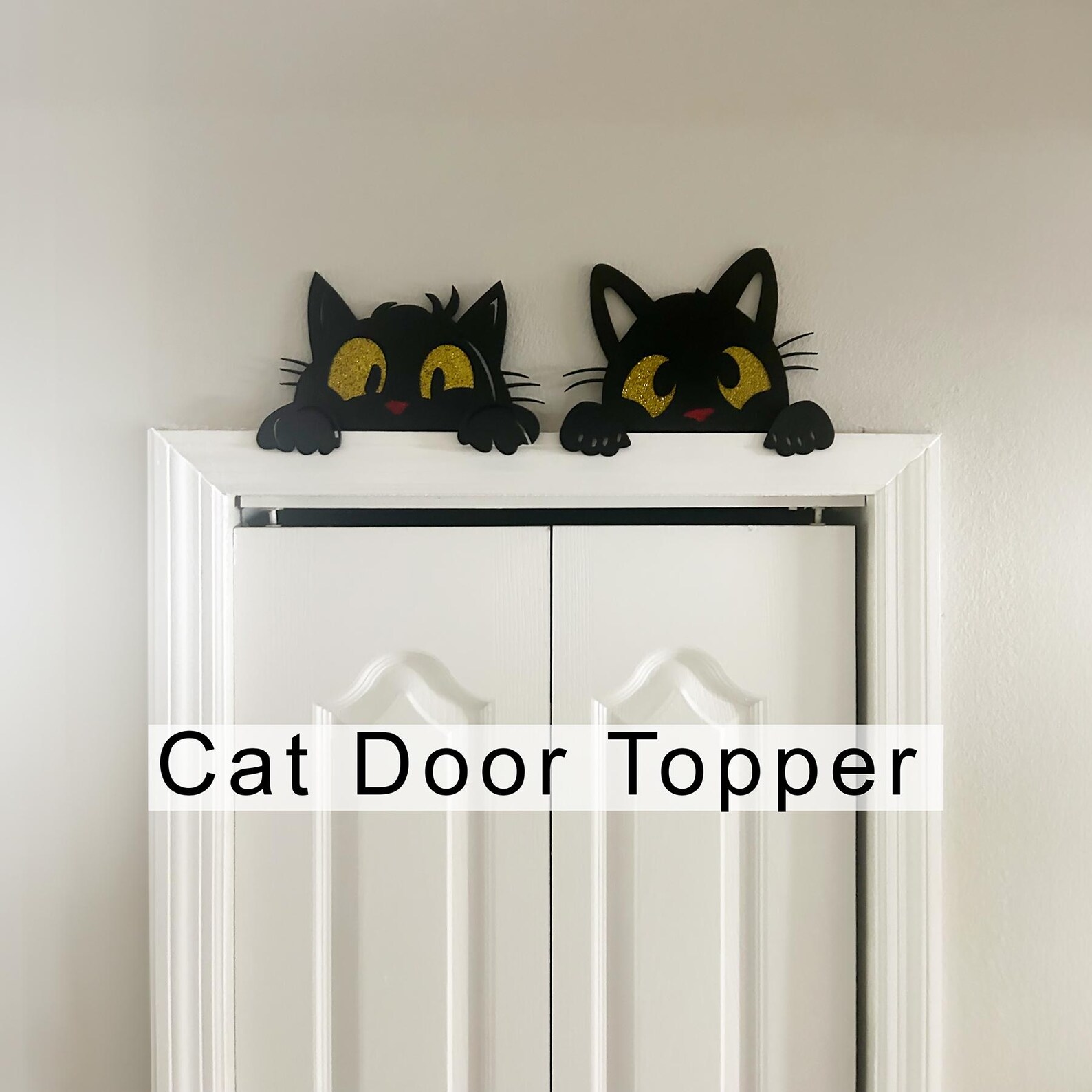 Door Topper, Cat Door Topper, Black Cat Decor, Over the Door Sign, Cat ...