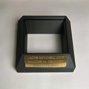 Baseball Display Stand With Acrylic Box – Custom Bronze Plaque – 3D ...