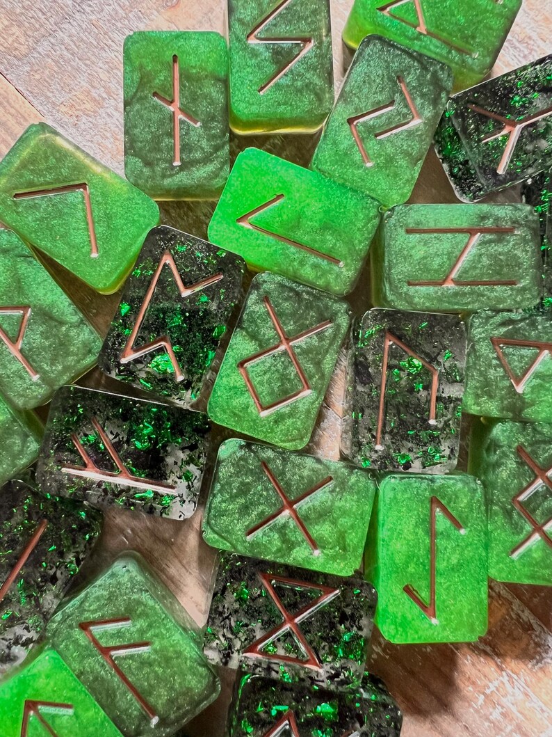 Two-color Elder Futhark Divination Runes - Etsy