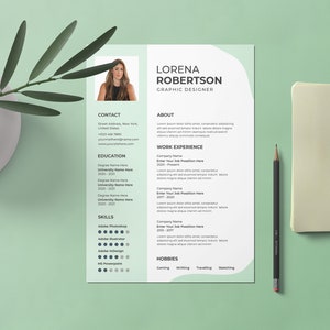 Resume Template With Cover Letter & Reference Letter | Editable In ...