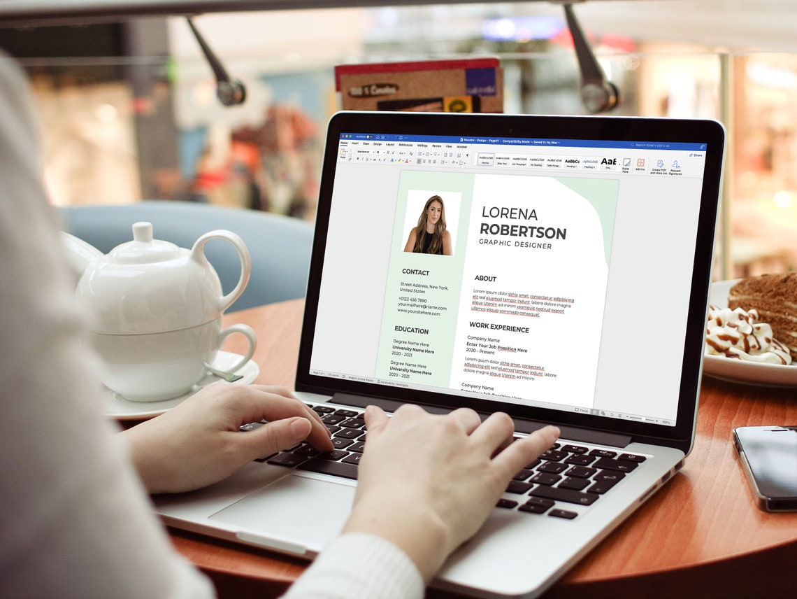 Resume Template With Cover Letter & Reference Letter Editable In ...