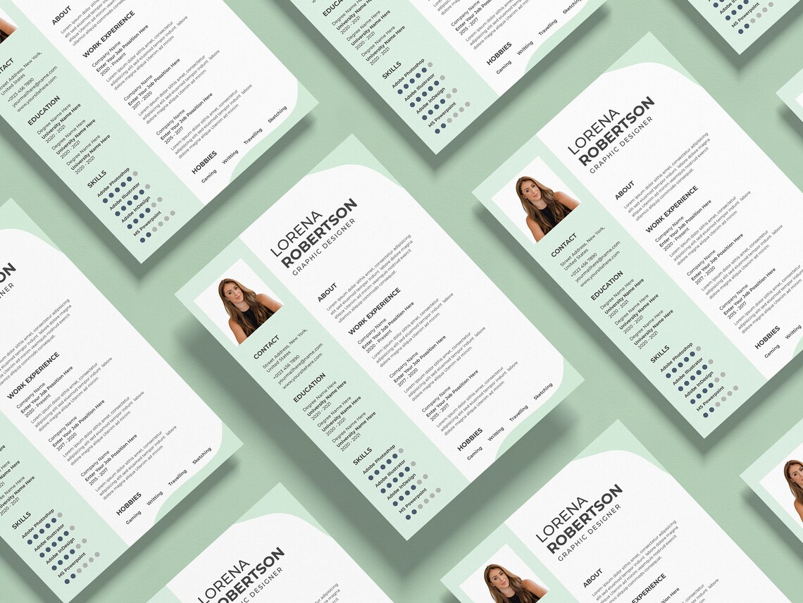 Resume Template With Cover Letter & Reference Letter Editable In ...