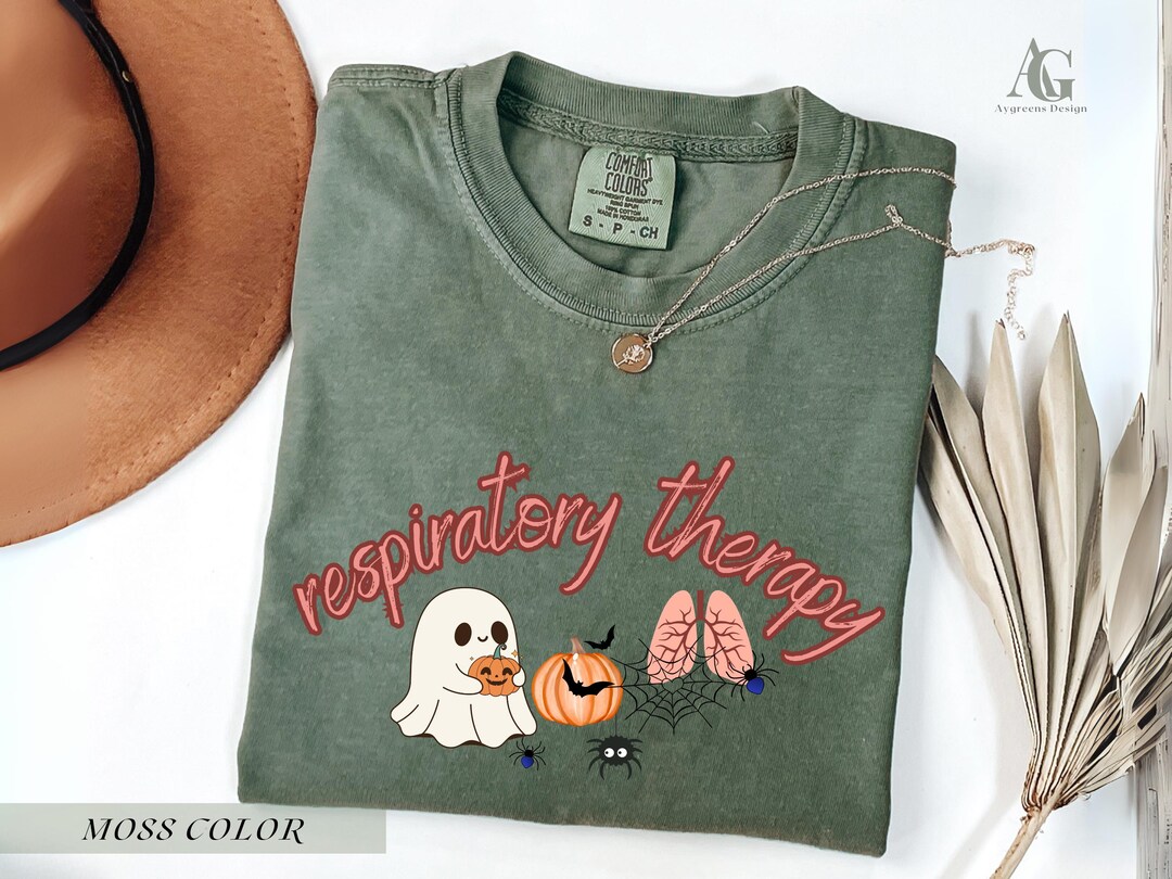 Respiratory Therapist Ghost Halloween, Respiratory Therapy T-shirt ...