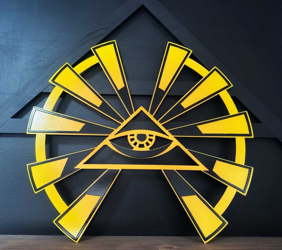 Illuminati Wall Sign Metal Art | Bold Design for Modern Spaces | High ...