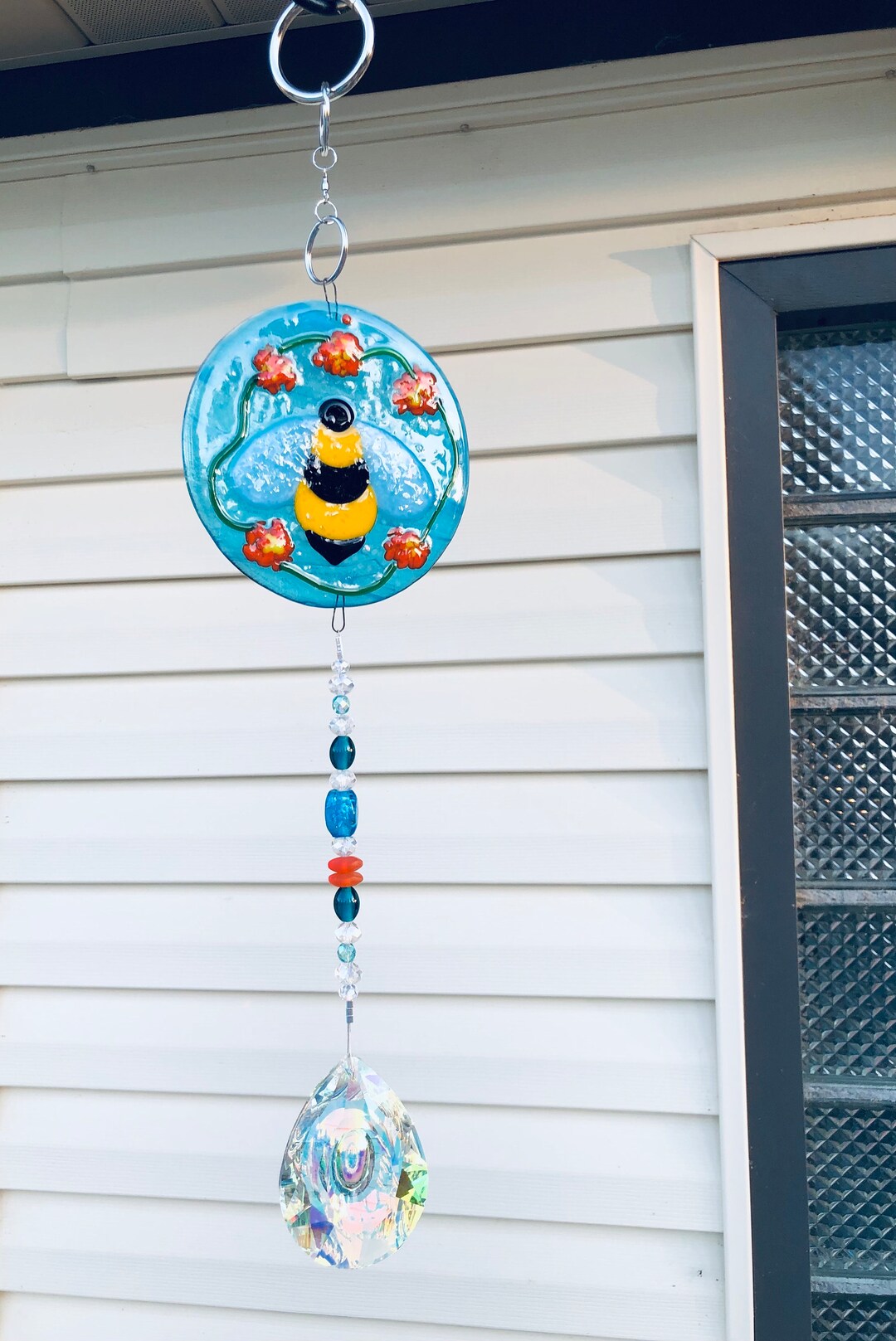 Bee-suncatcher-prism-mom Gift-garden Decor-glass Winged Insect - Etsy