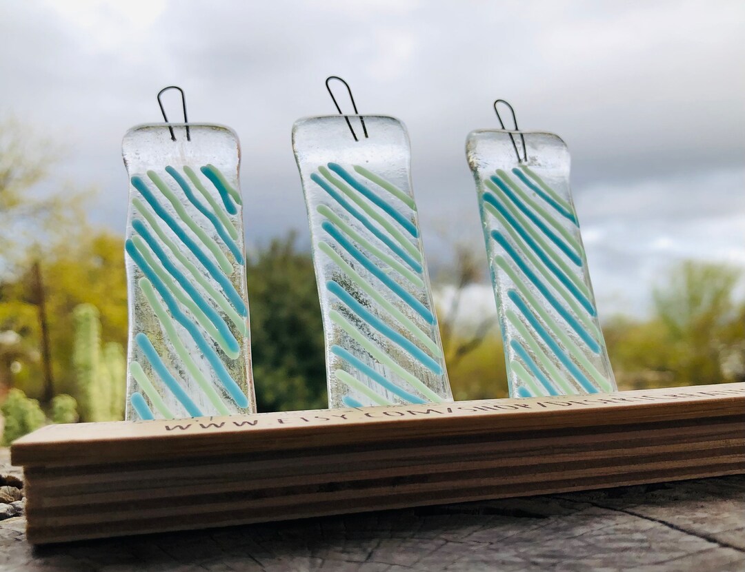3-fused Glass Strips-gift for Her-indoor Decor-d-i-y-hanging ...