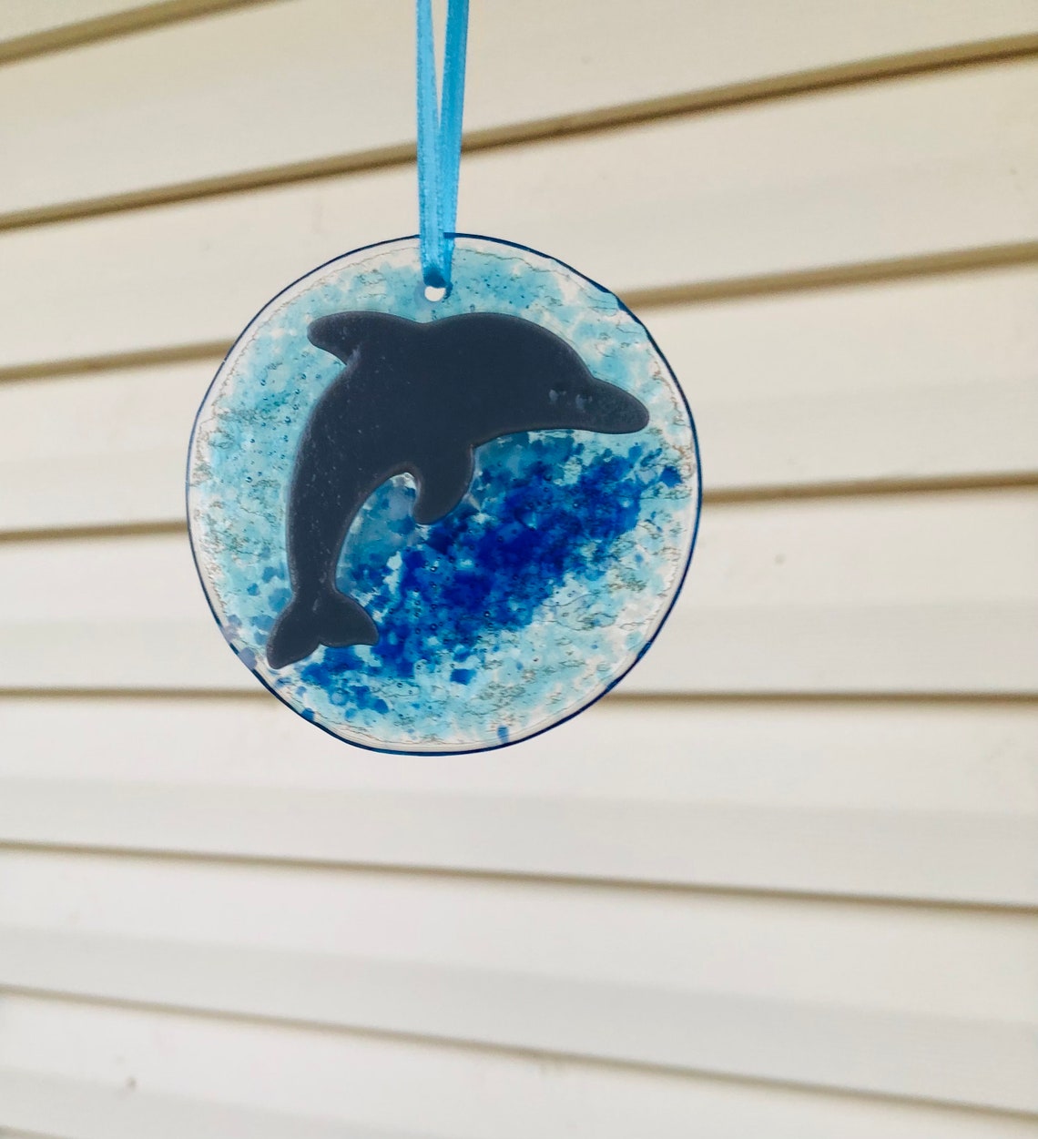 Dolphin-tree Ornament-ocean-suncatcher-teacher Gift-colorful-fused ...