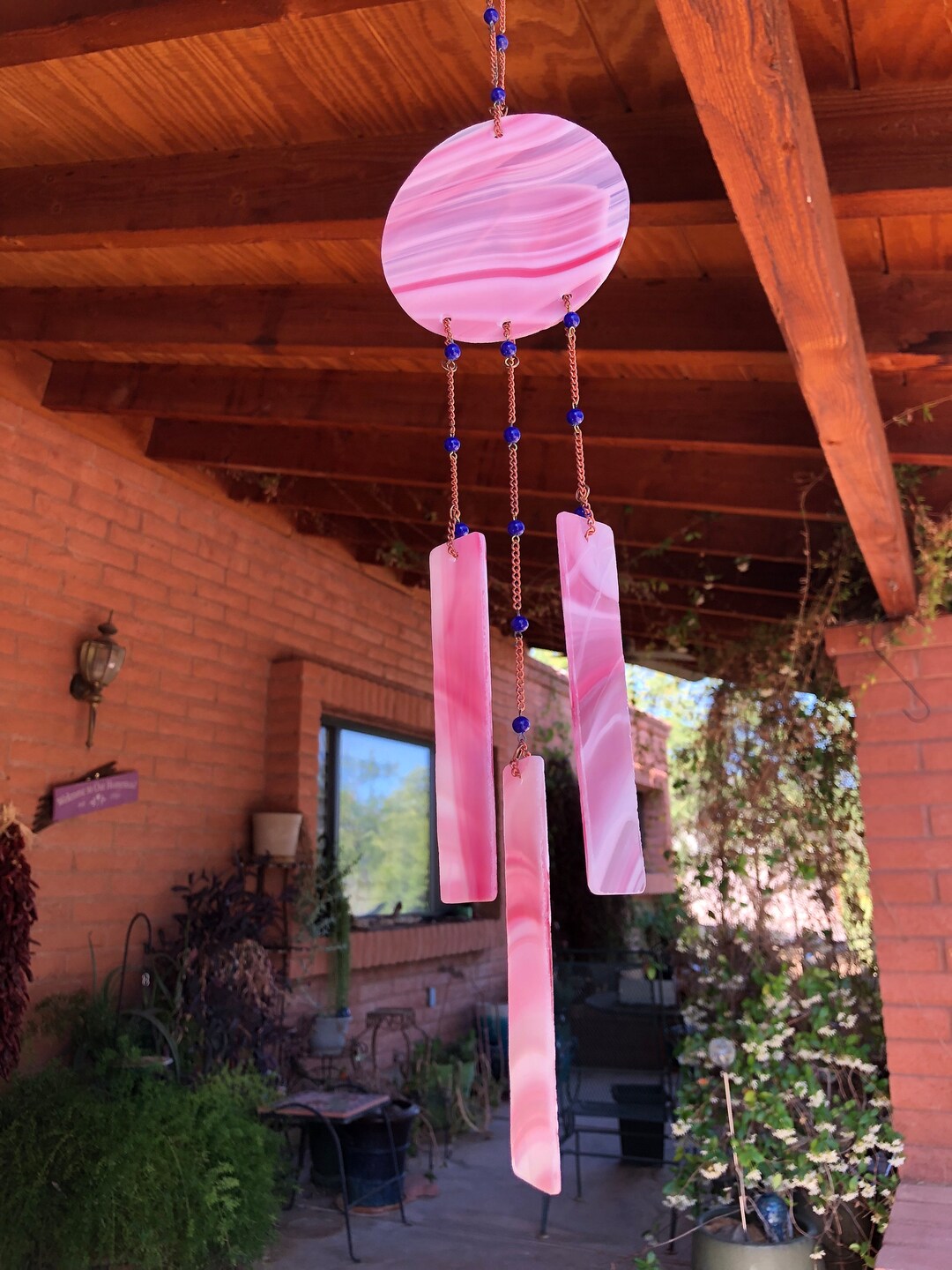 Pink Sands-copper Chain Chime-patio Decor-window Art - Etsy