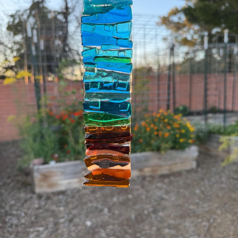 Fused Glass Yard Art - Etsy