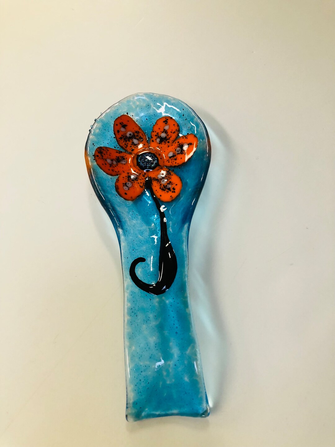 Flower Spoon Rest-colorful-gift-kitchen Decor-glass Art - Etsy