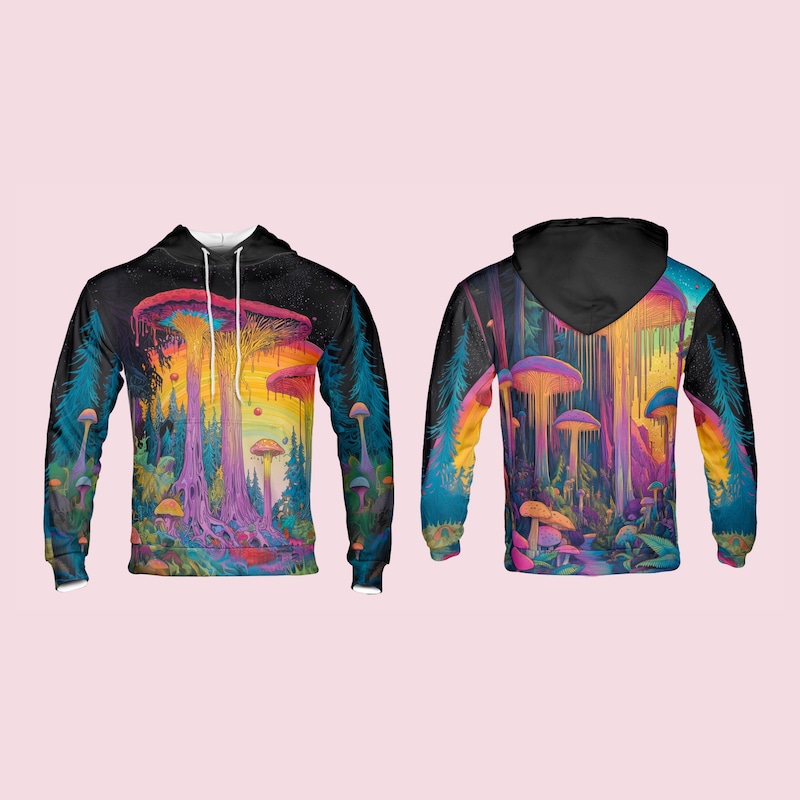 Purple Psychedelic Hoodie - Etsy