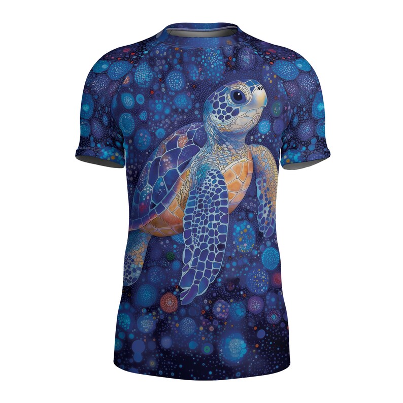 Honu Sea Turtle Galaxy Rash Guard - Cosmic Ocean Sublimation ...