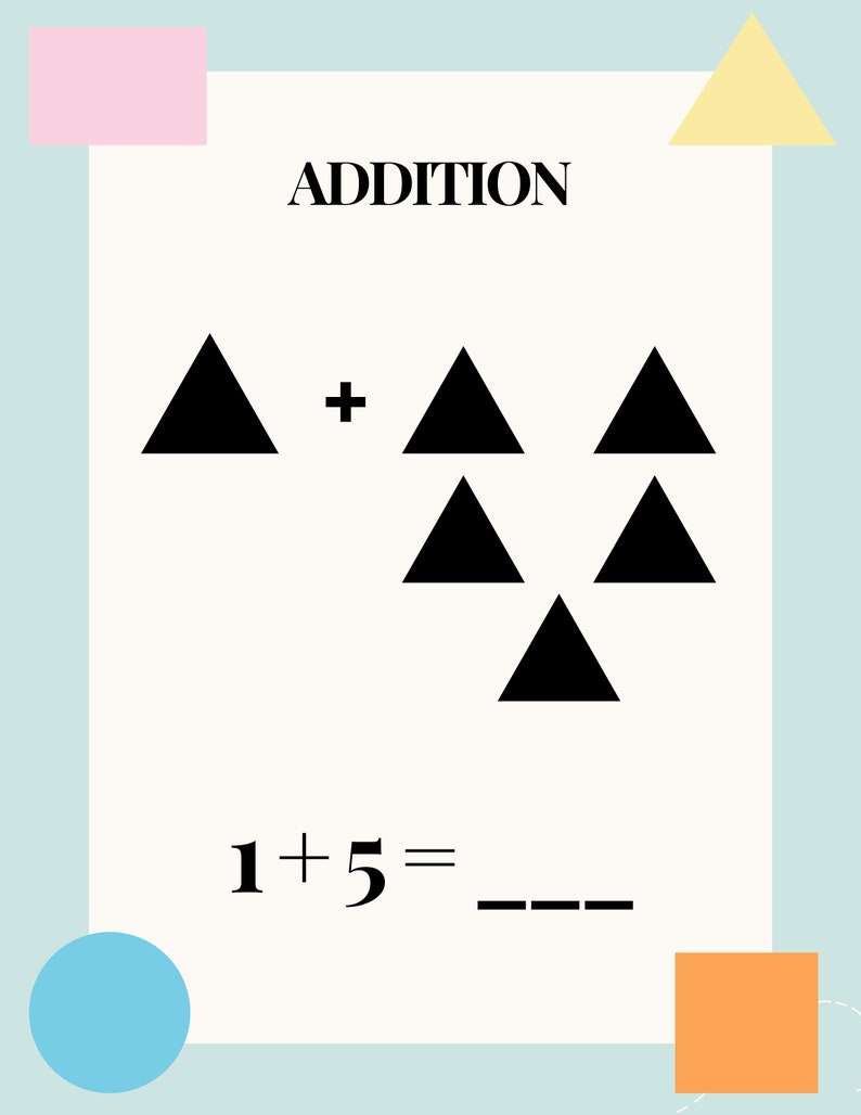 Adding Ones Worksheet Package - Etsy