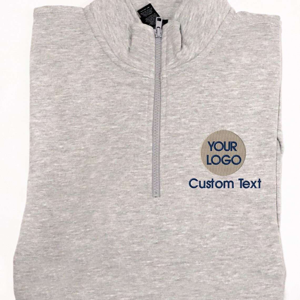 Custom Logo Quarter Zip Sweatshirt, Embroidered Work Pullover ...