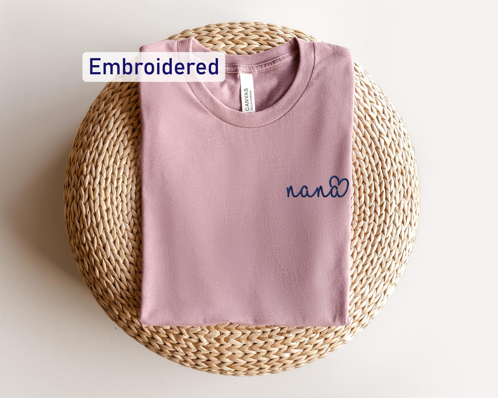 Embroidered "nana" Bella Canvas T-shirt: Grandmother Gift - Etsy