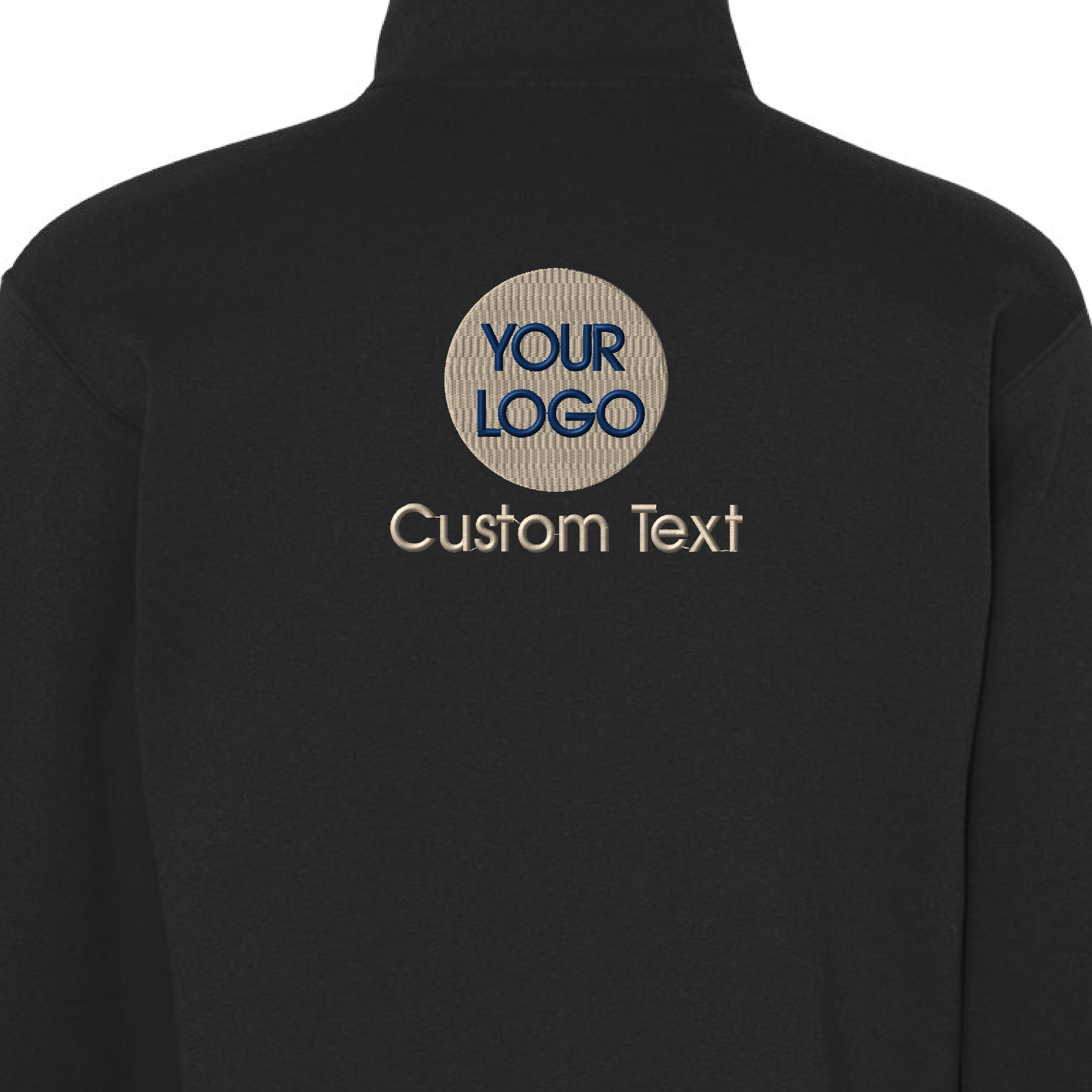 Custom Logo Quarter Zip Sweatshirt, Embroidered Work Pullover ...