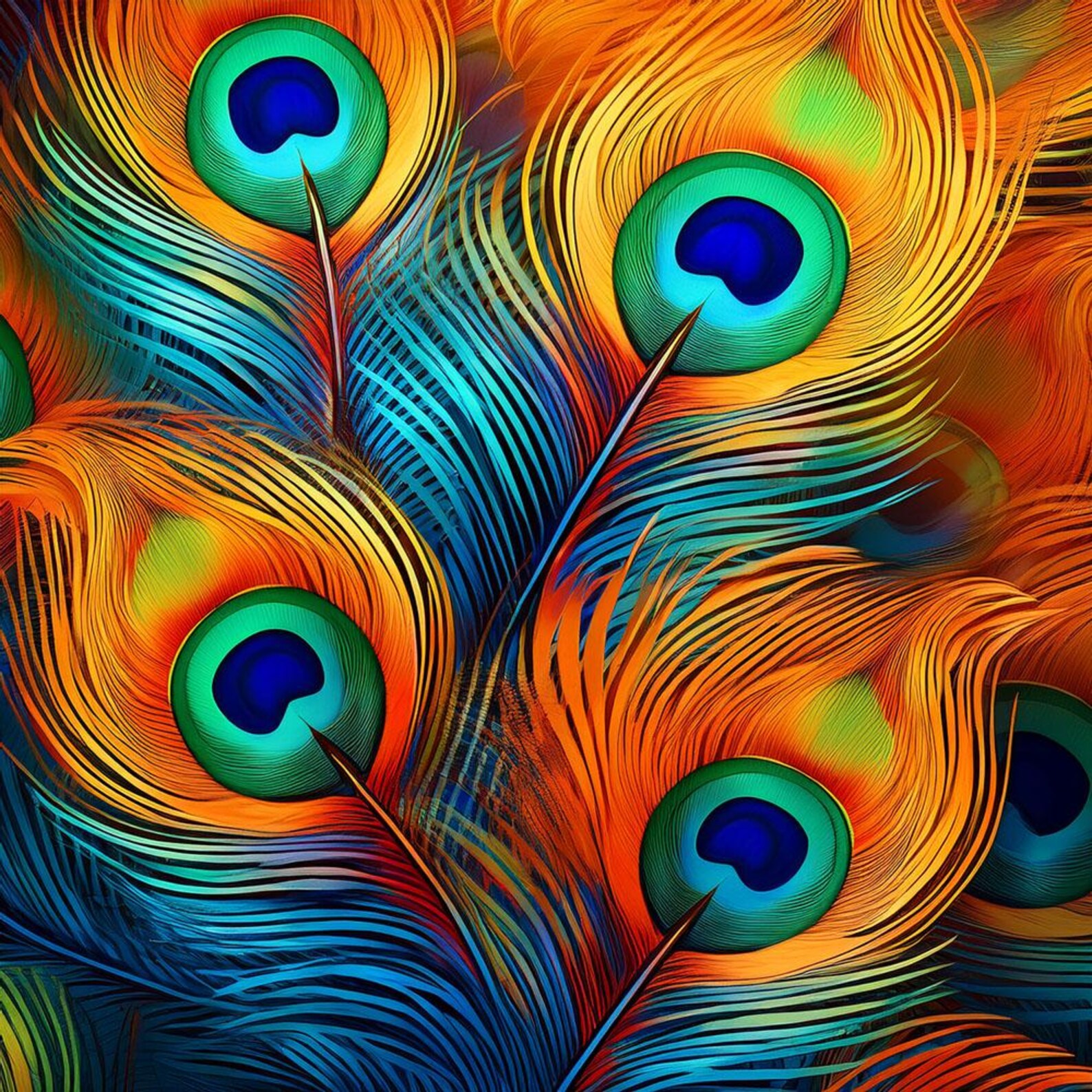 Feather Wall Art 16"x 20" - Etsy