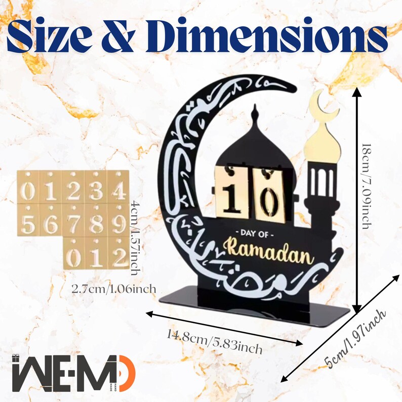 Ramadan Calendar | Ramadan Decor | Islamic Gift | Ramadan Countdown ...
