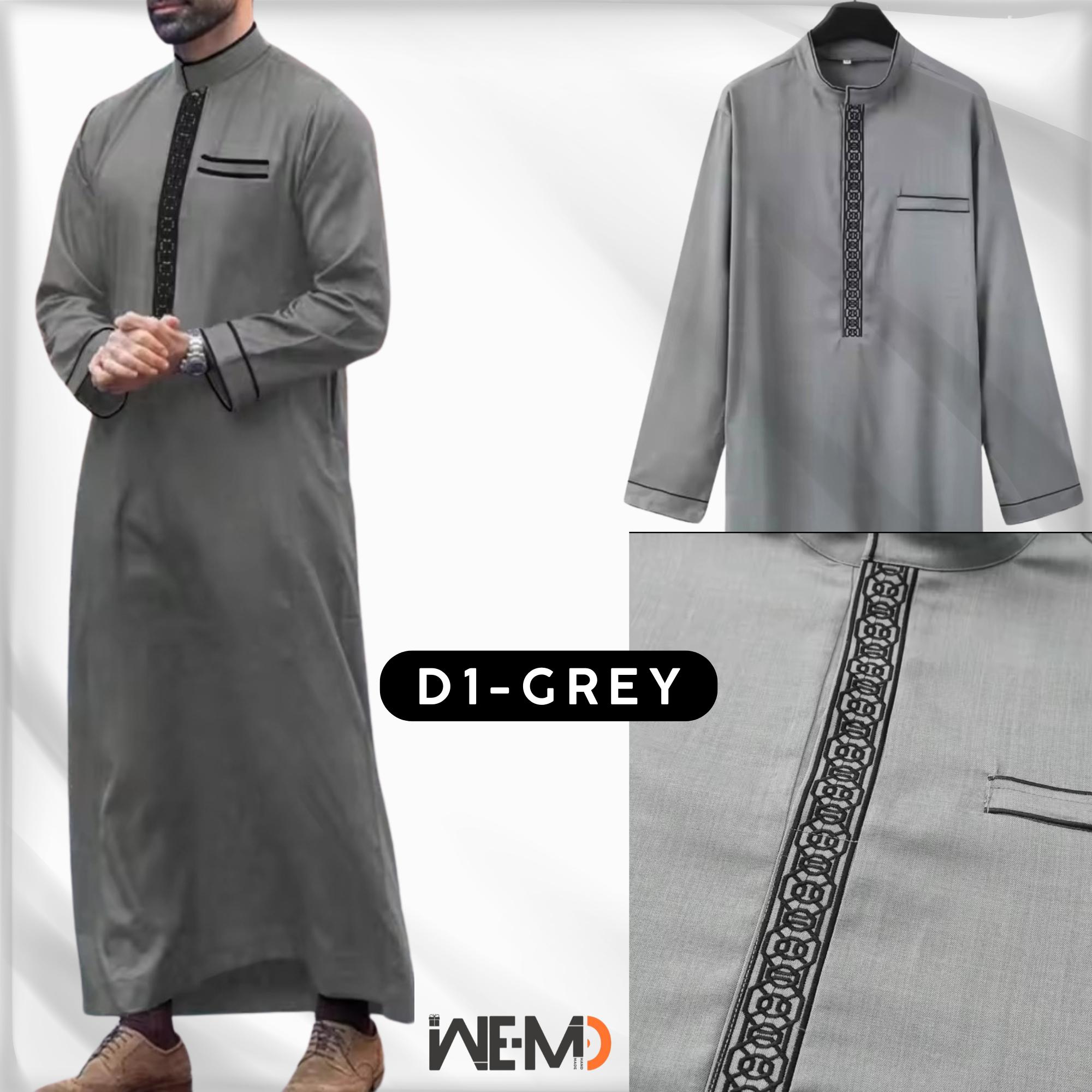 Luxury Islamic Thobe for Men – Premium Arabic Galabiya Kaftan – Muslim ...