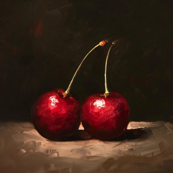 Cherry Painting - Etsy
