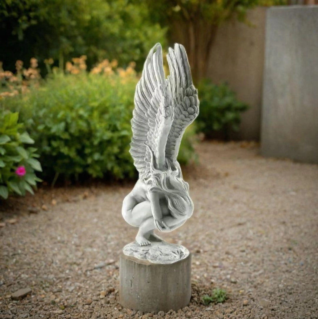Guardian Angel Statue Outdoor Garden Ornament Angel Ornament - Etsy ...