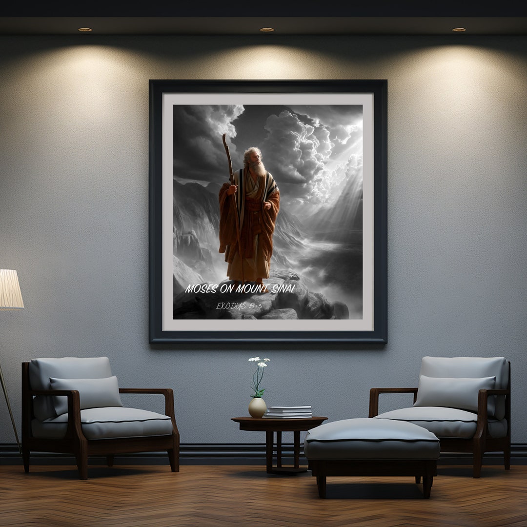 Vivid Christian Art Figures: Moses on Mount Sinai - Etsy