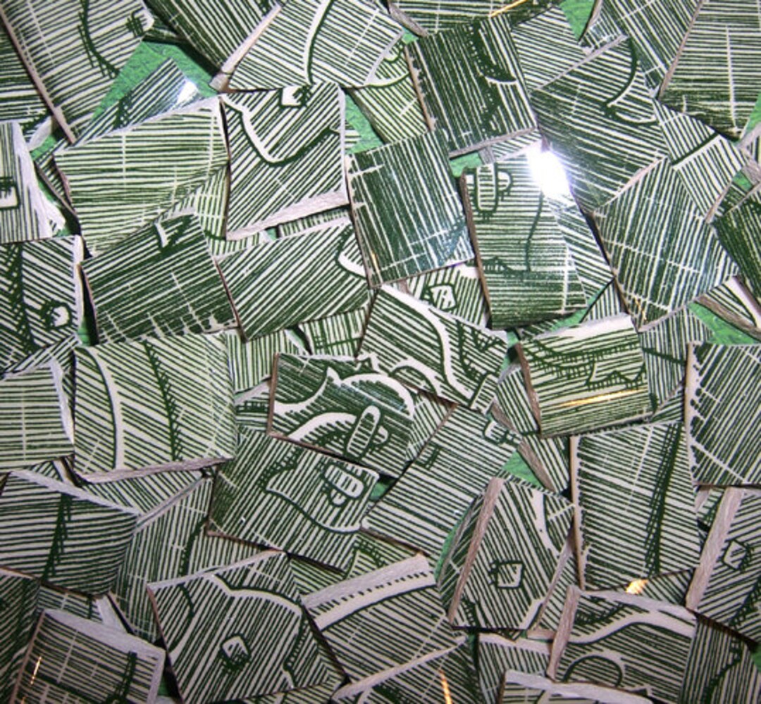 100 Green Transferware Toile Vintage Hand Cut China Plate - Etsy