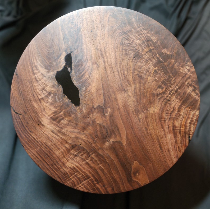 Hand Carved Walnut End Table - Etsy
