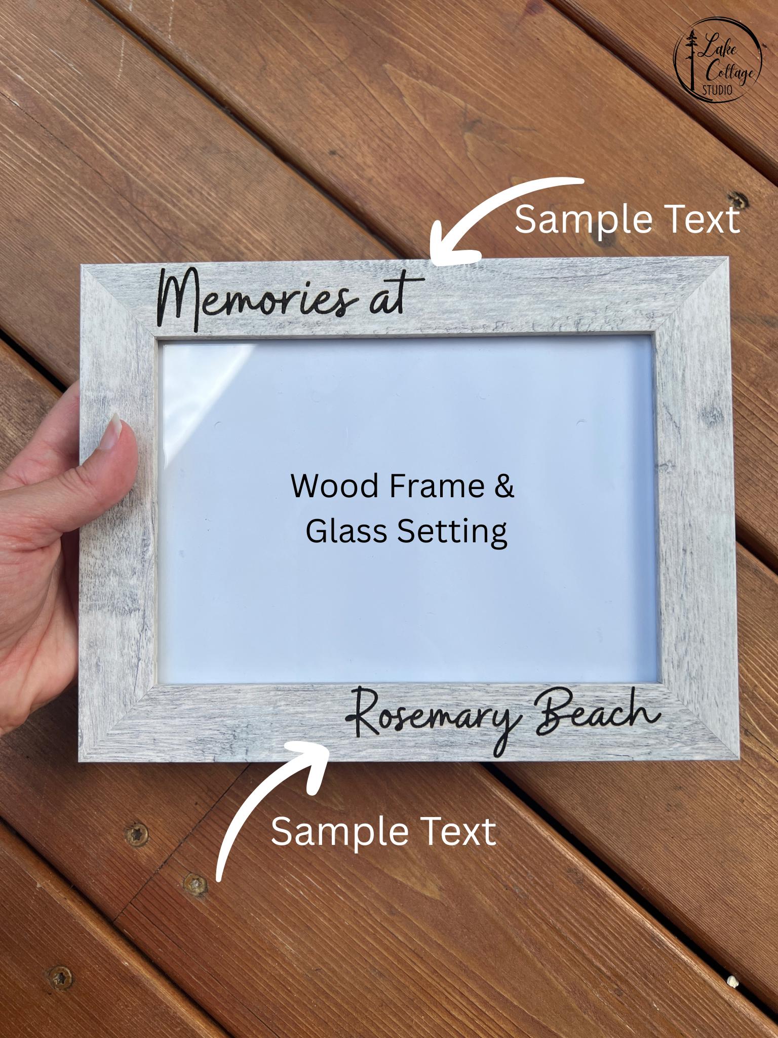 Personalized 5x7 Picture Frame: Laser Engraved Wood Grain, Custom Text ...