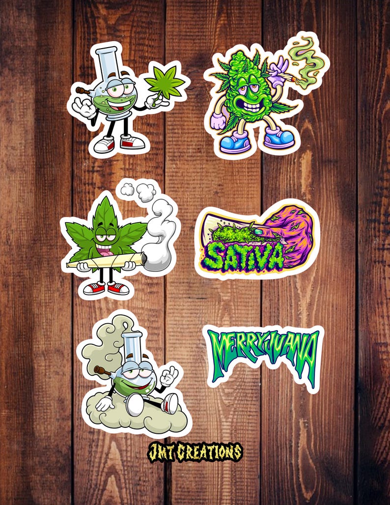 Weed Stickers | Waterproof Vinyl | 25 PC Set 2 Inch Sticker Pack - Etsy