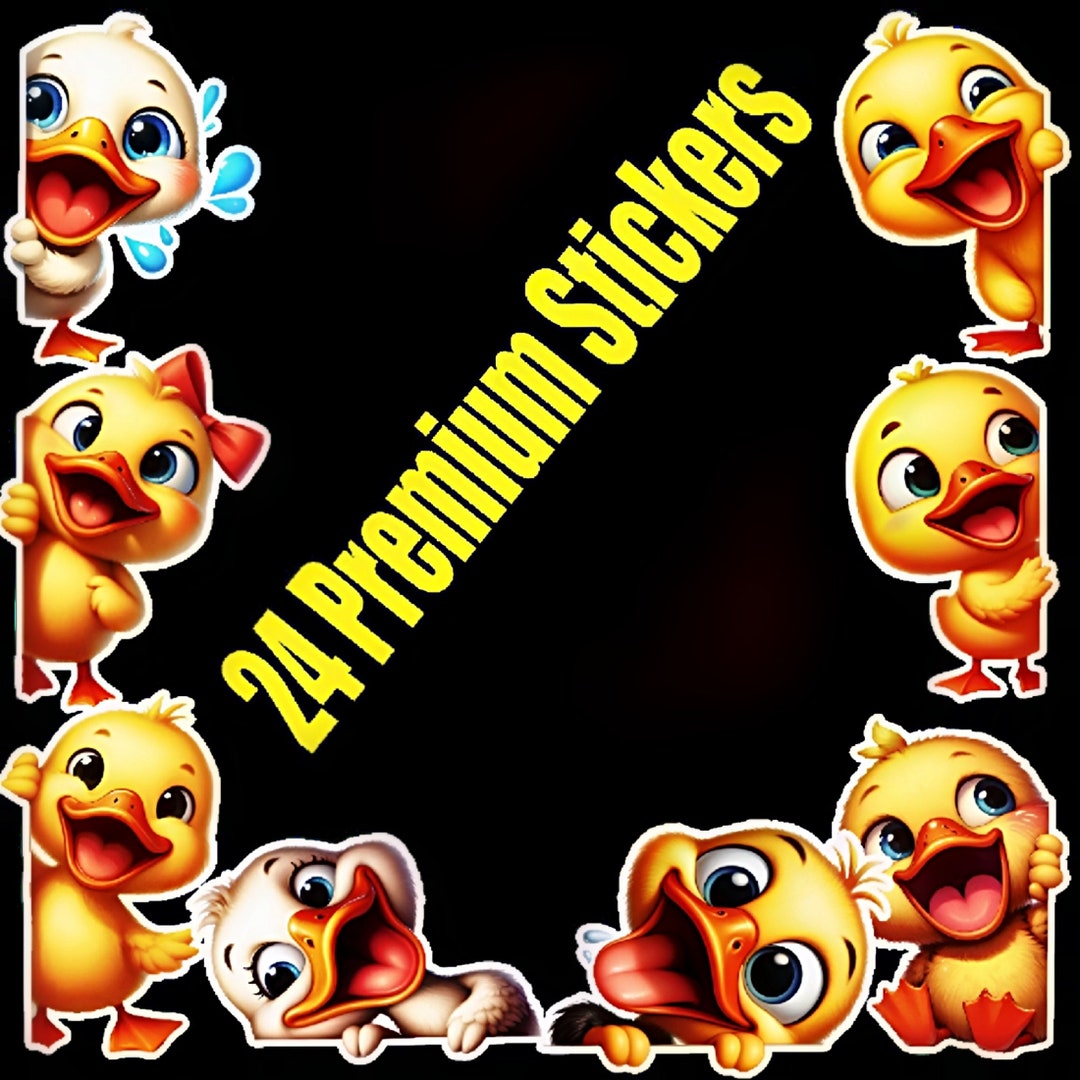 Baby Duck Sticker Pack: 25-piece High Gloss/holographic Waterproof ...