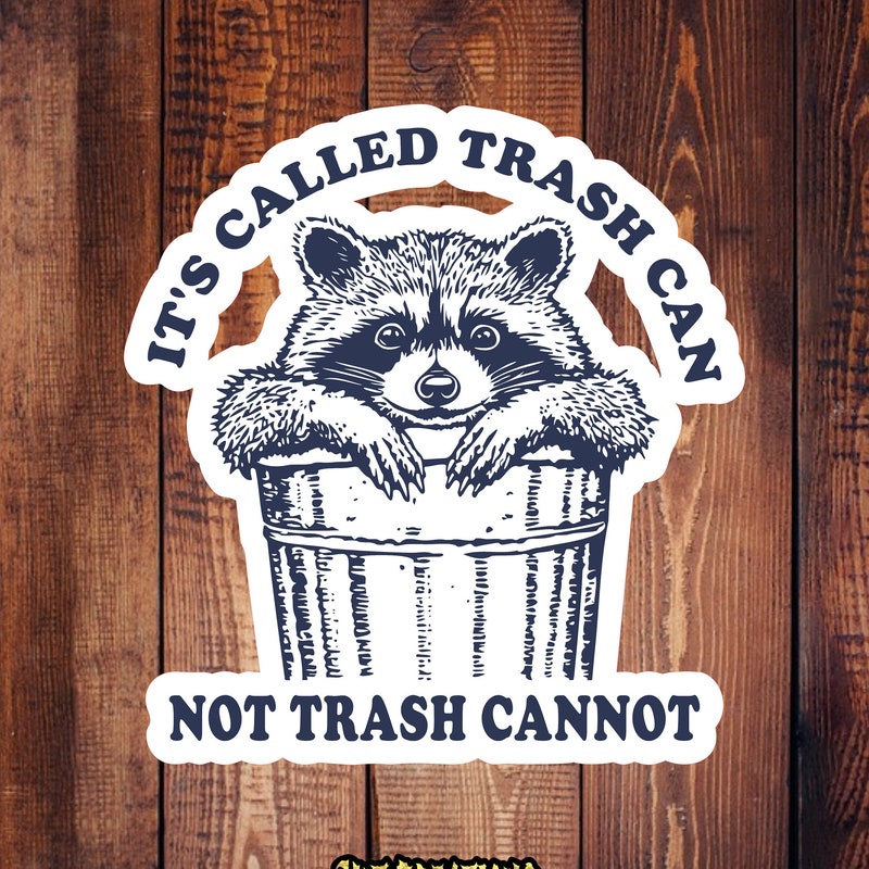 Trash Can Sticker - Etsy