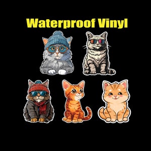 20 Piece Cute Cat Sticker Collection Pack - Etsy