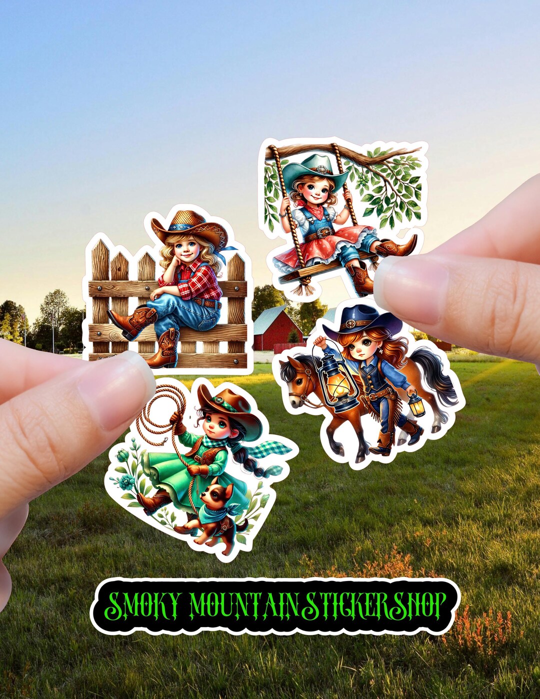 Cowgirl Sticker Pack: 24-piece Waterproof Vinyl Stickers - Etsy