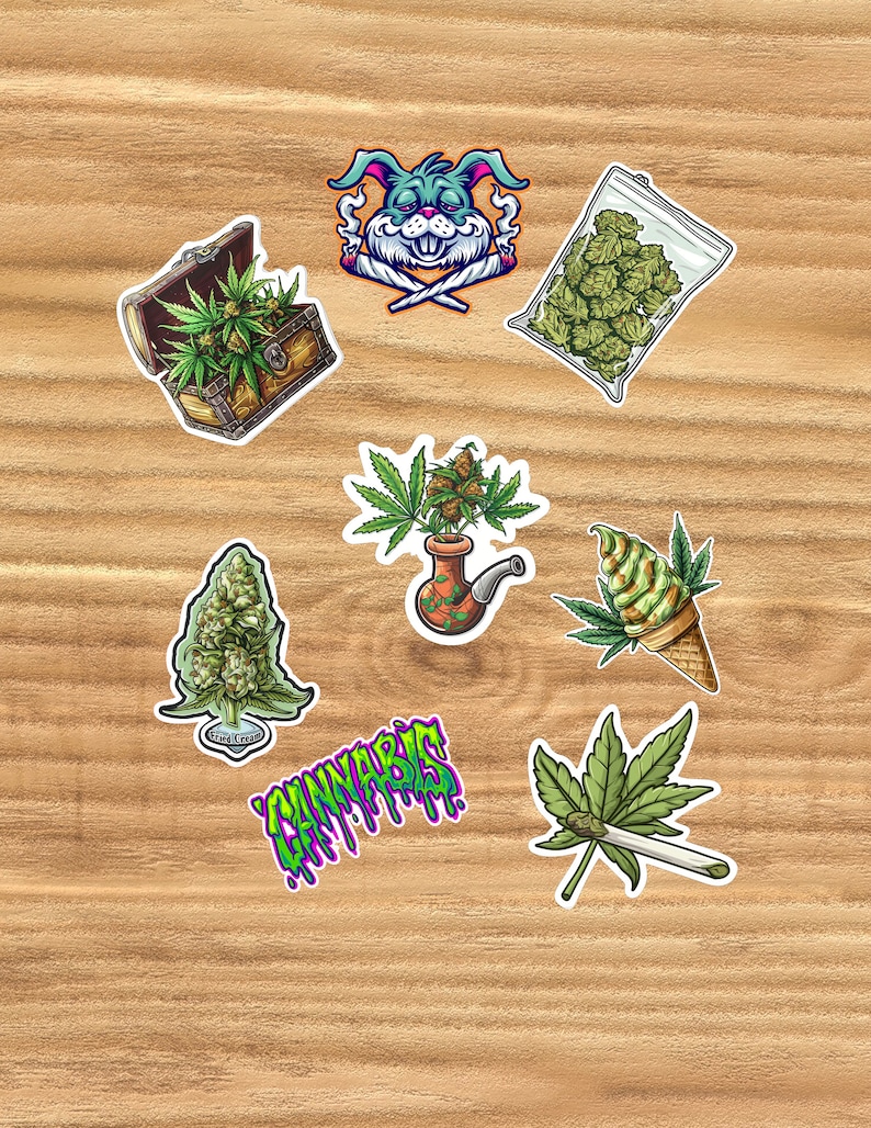 Waterproof Weed Stickers - 25 Piece Stoner Gift Set - Etsy