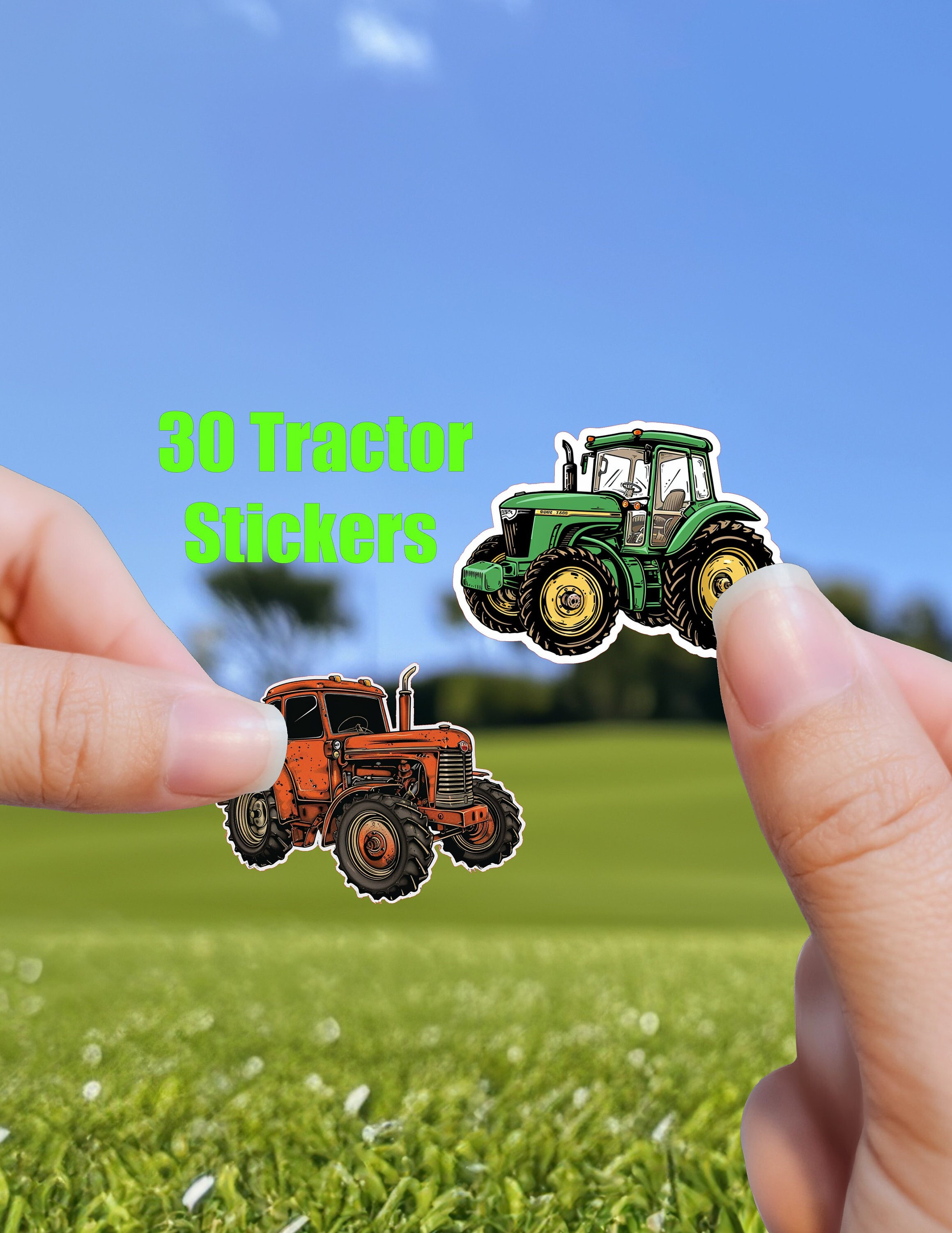 Colorful Tractor 2 Inch Sticker 30 PC Pack - Etsy