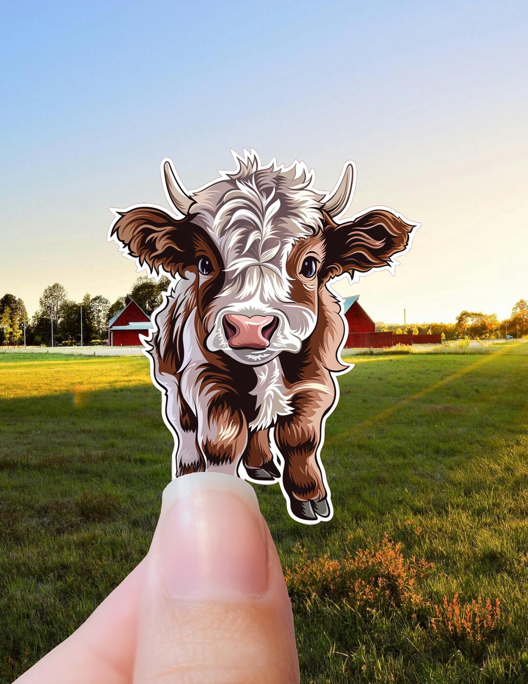 Cute Highland Cow Stickers – Waterproof Vinyl With Laminate Finish ...