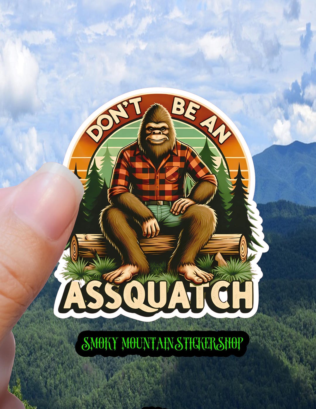 Funny Sasquatch Sticker: "don't Be an Assquatch" Waterproof Vinyl - Etsy