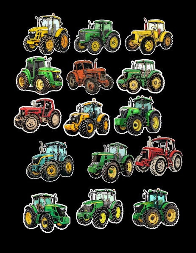 Colorful Tractor 2 Inch Sticker 30 PC Pack - Etsy