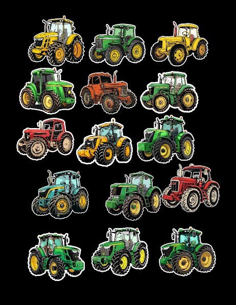Colorful Tractor 2 Inch Sticker 30 PC Pack - Etsy