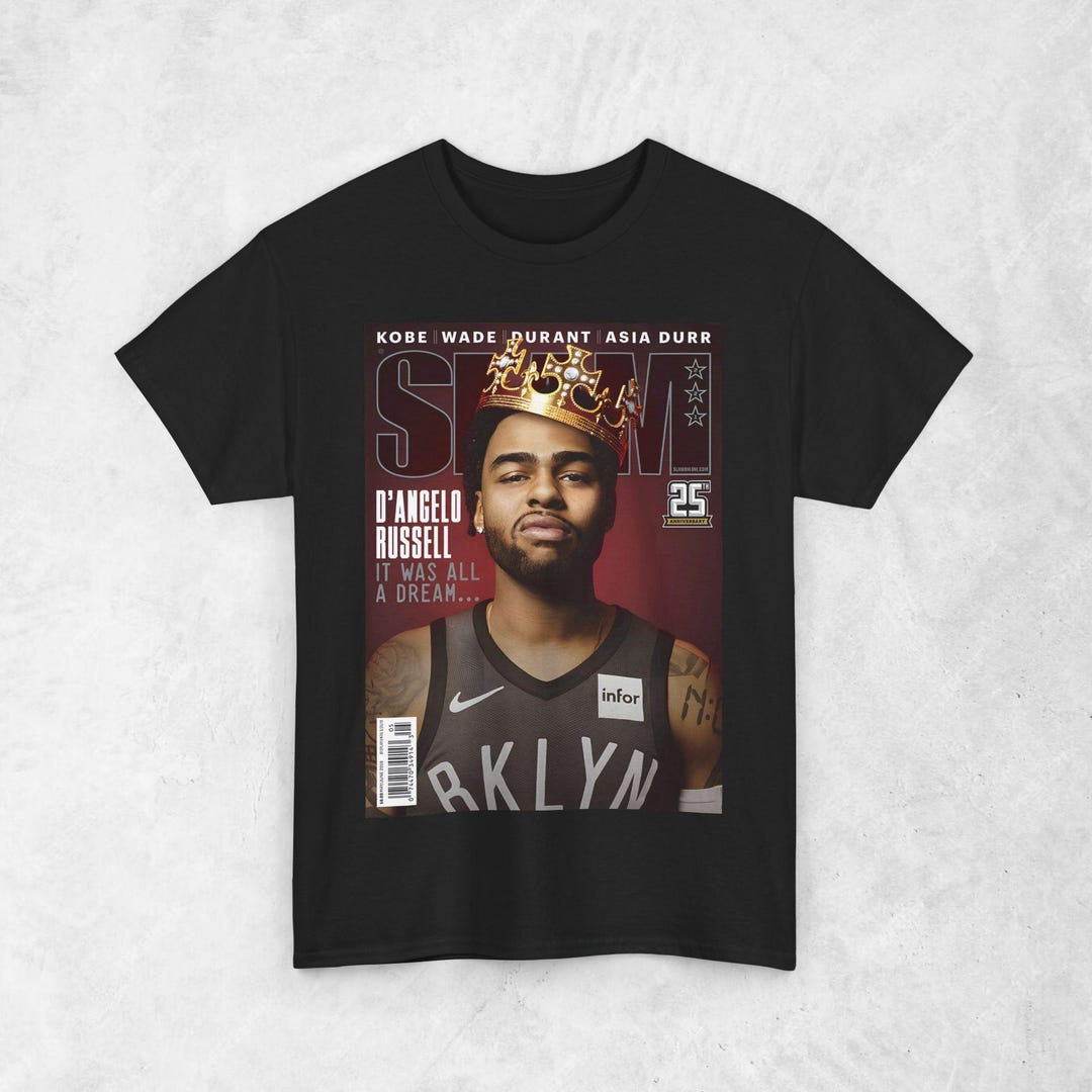 D'angelo Russell "dlo" Shirt, Brooklyn Nets NBA SLAM Cover T-shirt ...
