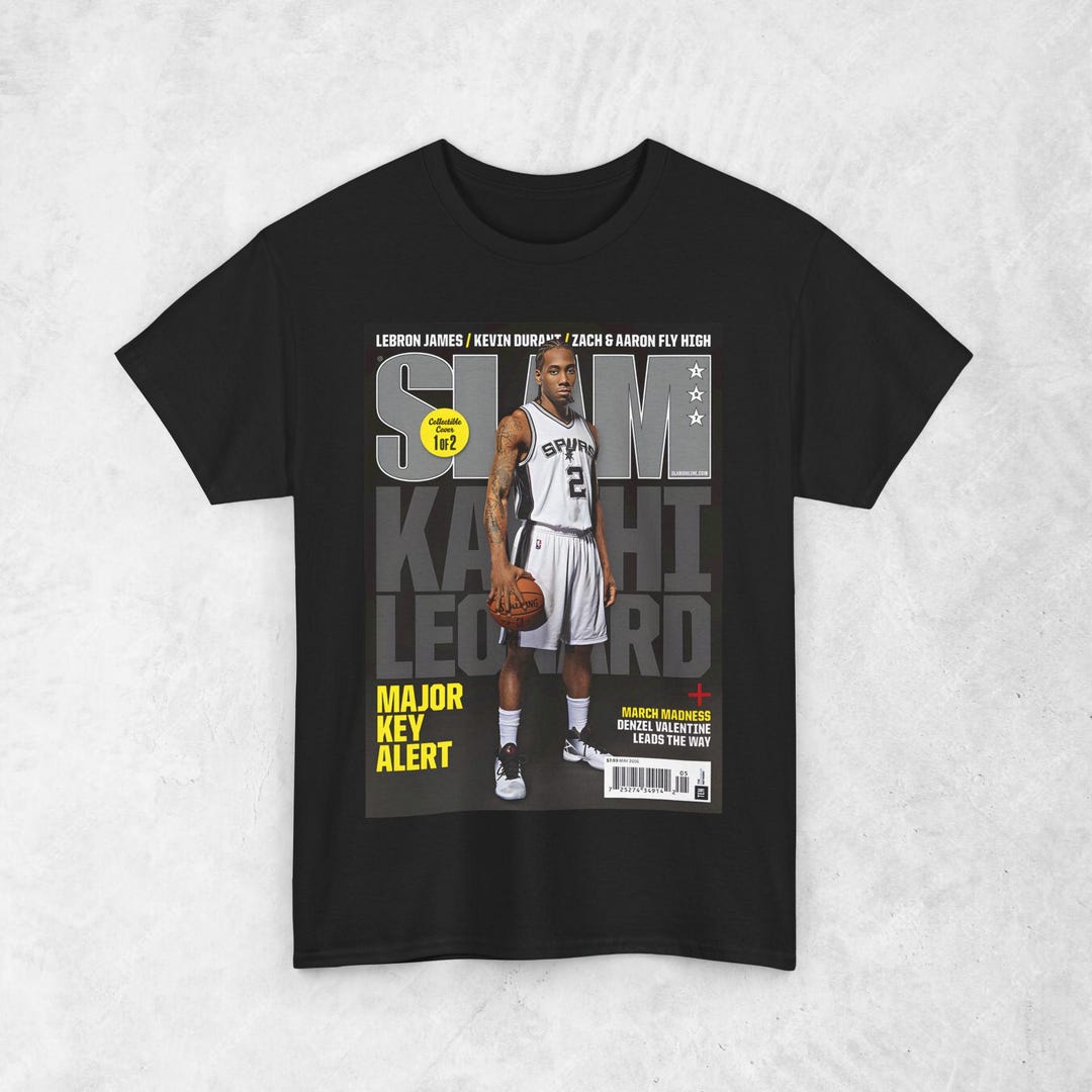 Kawhi Leonard Shirt, San Antonio Spurs NBA SLAM Cover T-shirt, Unisex ...