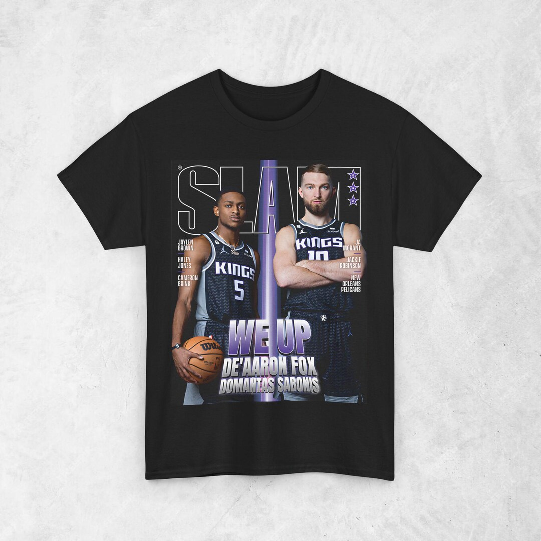 De'aaron Fox & Domantas Sabonis Shirt, Sacramento Kings NBA SLAM Cover ...